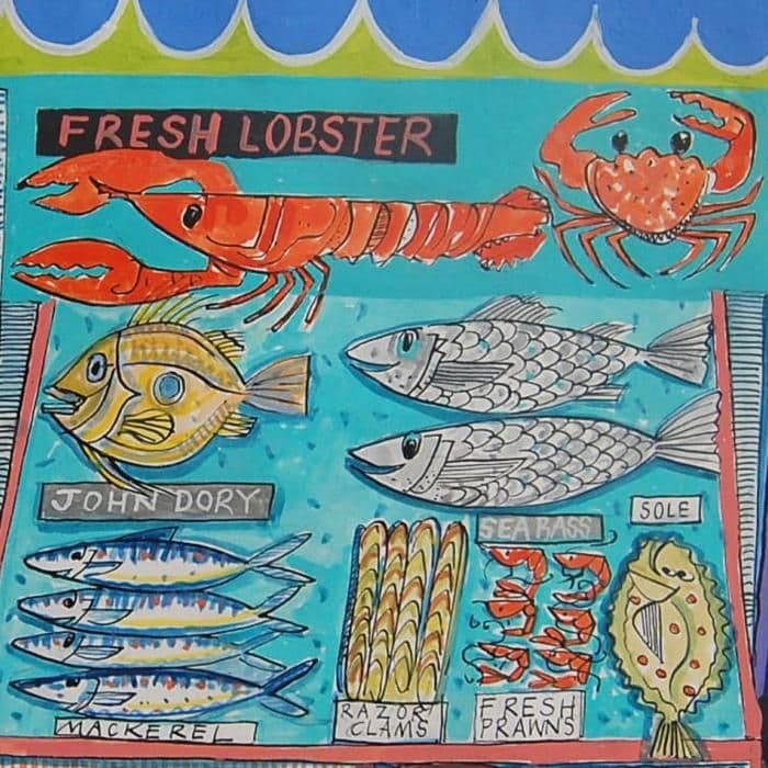 Fresh Fish Signed Print | Art Print | Andrew Ruffhead