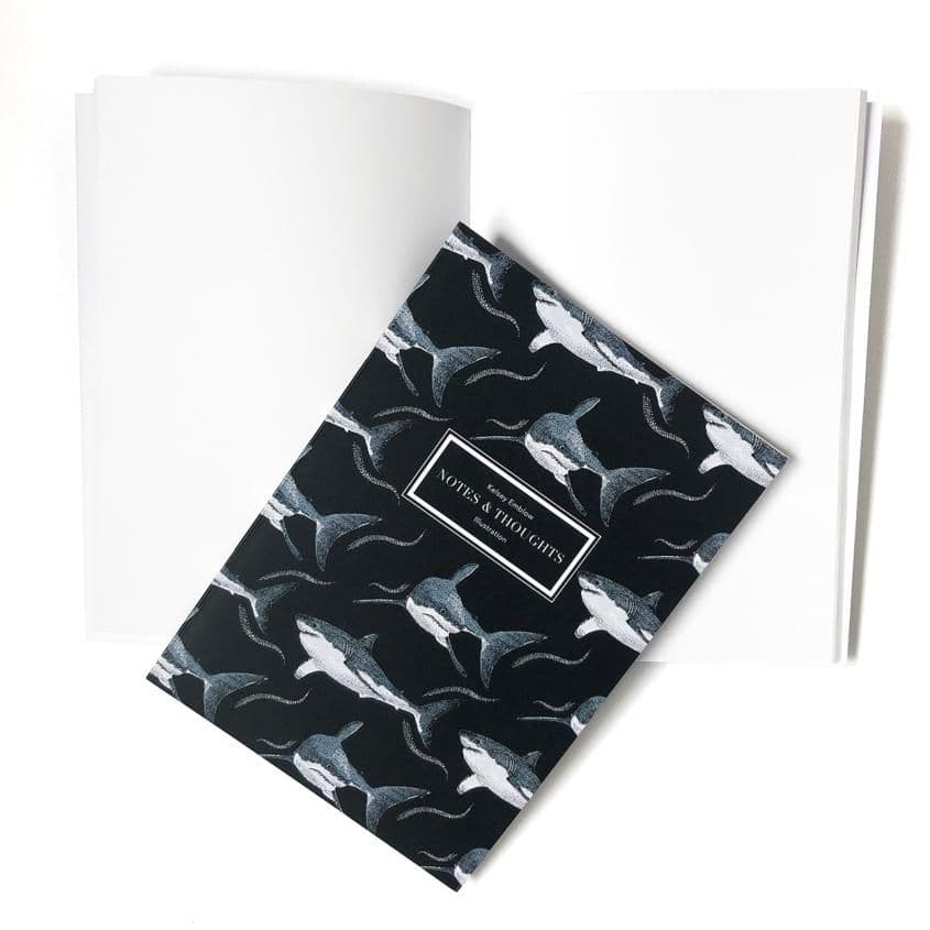 Great White Shark A5 Notebook | Kelsey Emblow