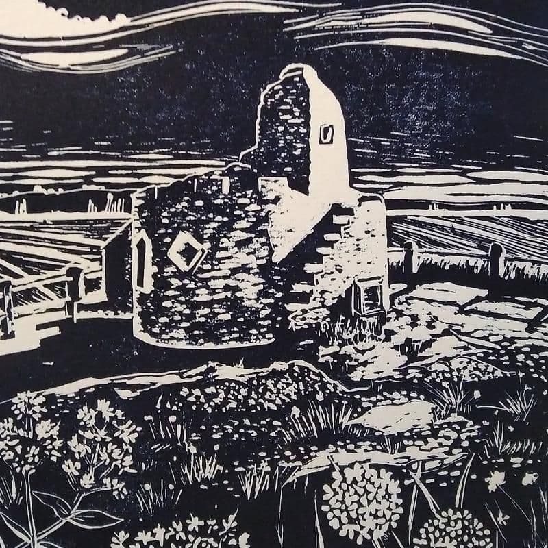 Heurs Hut | Linocut Print | Sarah Raybould
