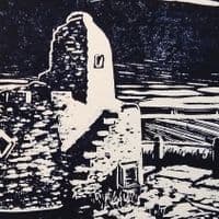 Heurs Hut | Linocut Print | Sarah Raybould