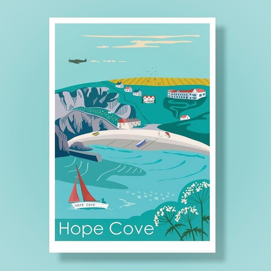 Hope Cove, Devon | Travel Art Print | Tor Allen