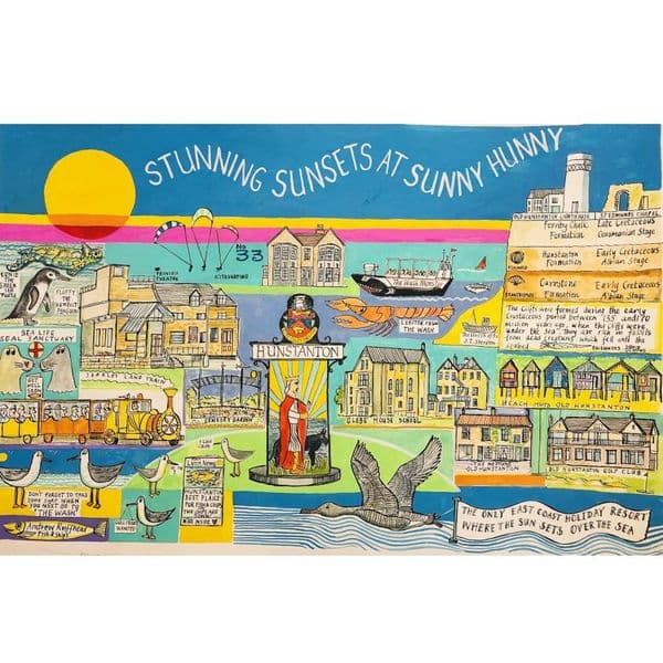 Hunstanton Town Print | A3 Print | Andrew Ruffhead