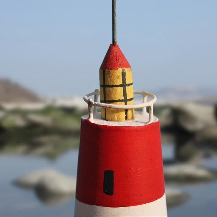 Little Red Tin Lighthouse | Lighthouse Model | Lighthouse Decoration