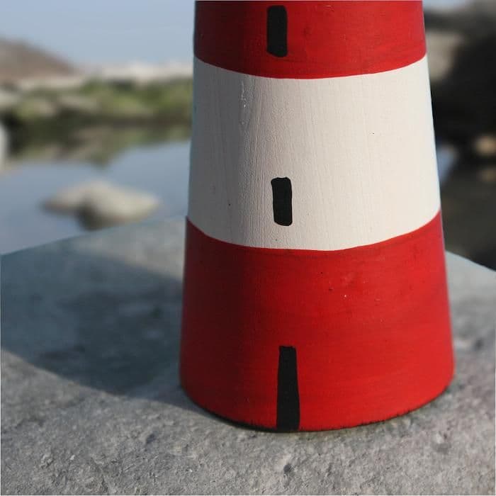 Little Red Tin Lighthouse | Lighthouse Model | Lighthouse Decoration