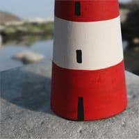 Little Red Tin Lighthouse | Lighthouse Model | Lighthouse Decoration