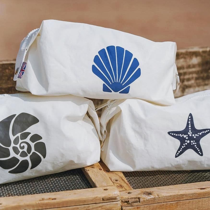 Marine Life Wash Bags | Recycled Sailcloth Bags
