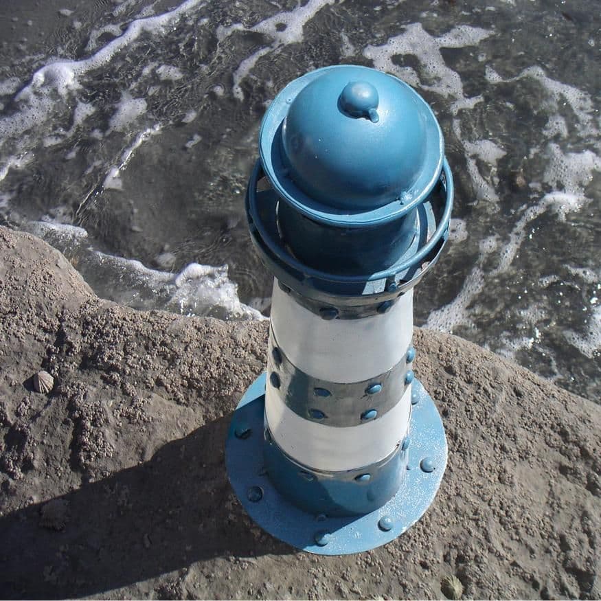 Metal Lighthouse | Recycled Steel Drum Lighthouse