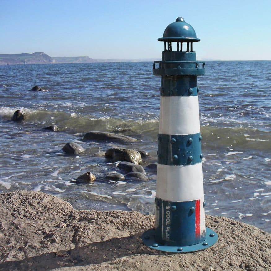 Metal Lighthouse | Recycled Steel Drum Lighthouse