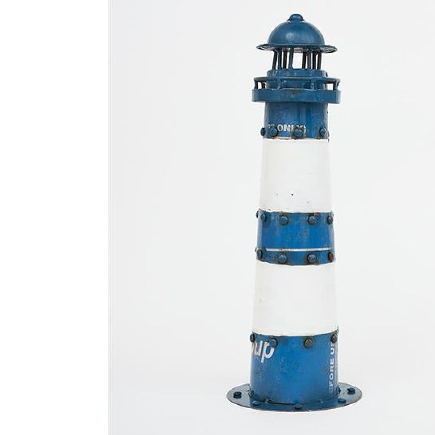 Metal Lighthouse | Recycled Steel Drum Lighthouse