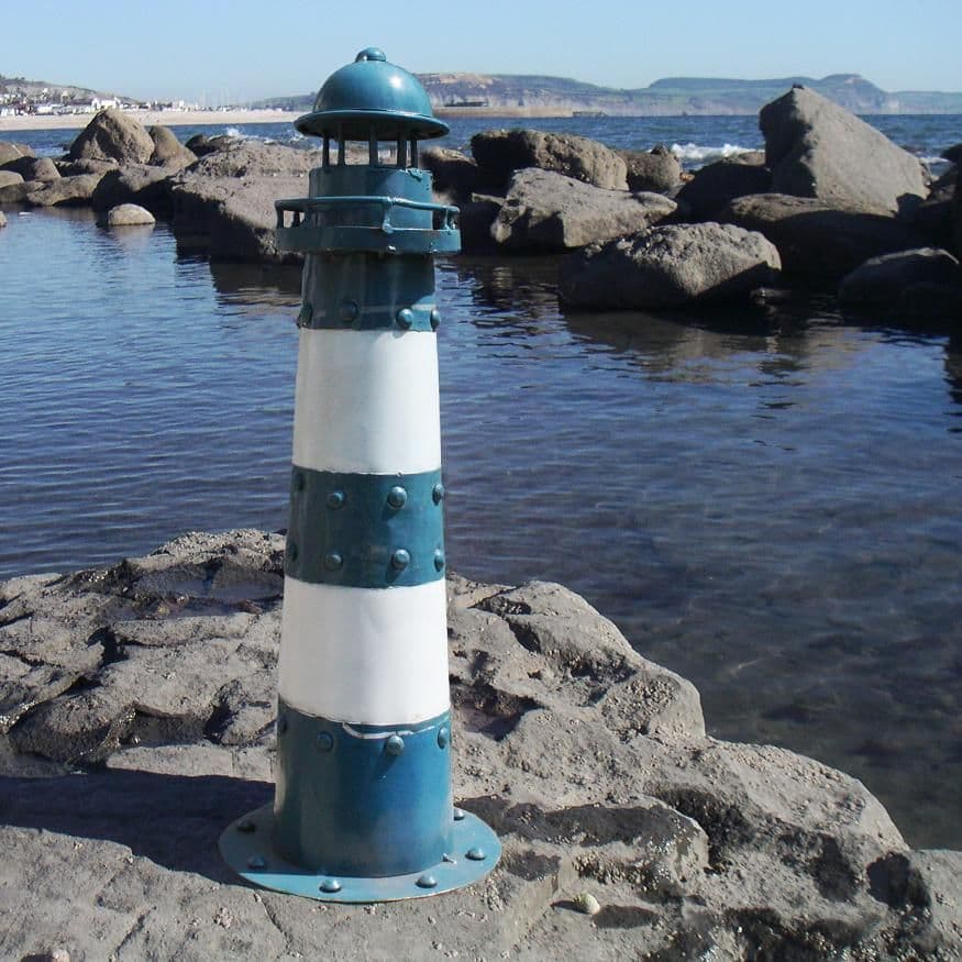 Modern Steel Lighthouses Sister Golden | "Lighthouse" Flower Print