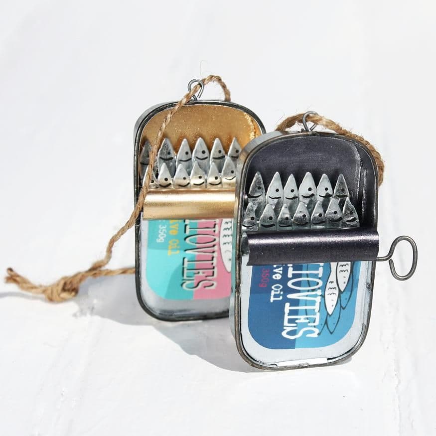 Mini Anchovy Tin Decoration | Shoeless Joe Company