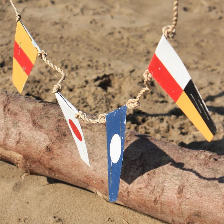 Nautical Pennant Garland | Coastal Décor