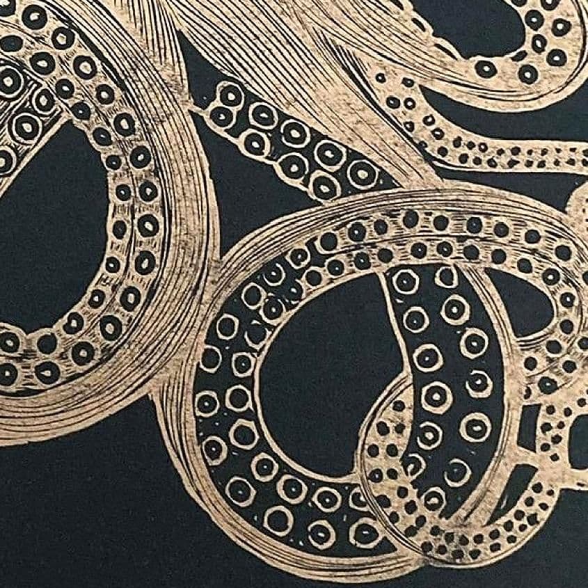 Octopus | Linocut Print | Amy Cundall