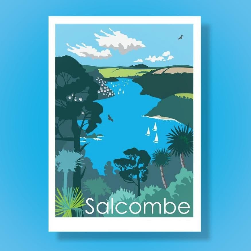 Salcombe Estuary, South Devon | Travel Art Print | Tor Allen