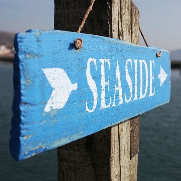 Seaside - Wooden Sign