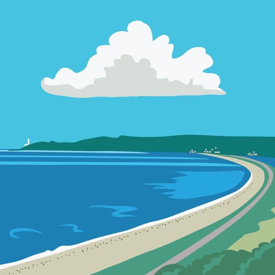 Slapton Sands | Travel Art Print | Tor Allen