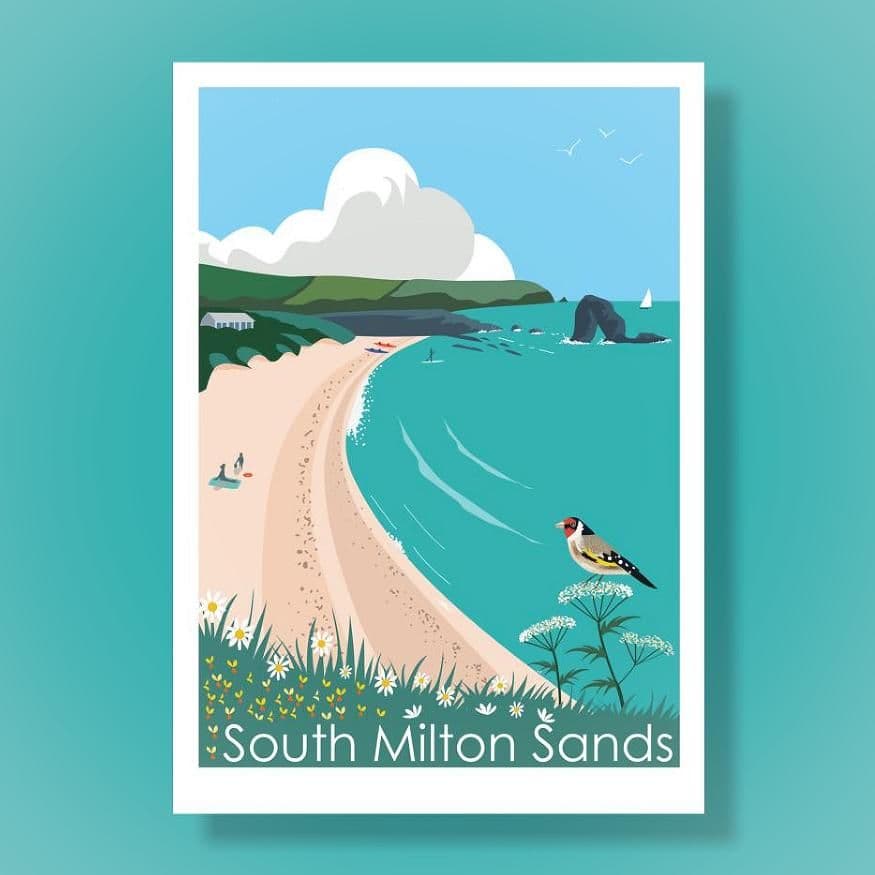 South Milton Sands | Travel Art Print | Tor Allen