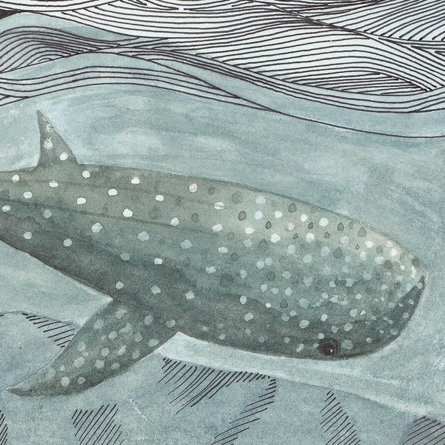 Whale Shark and Lighthouse | Art Print | Tor Allen