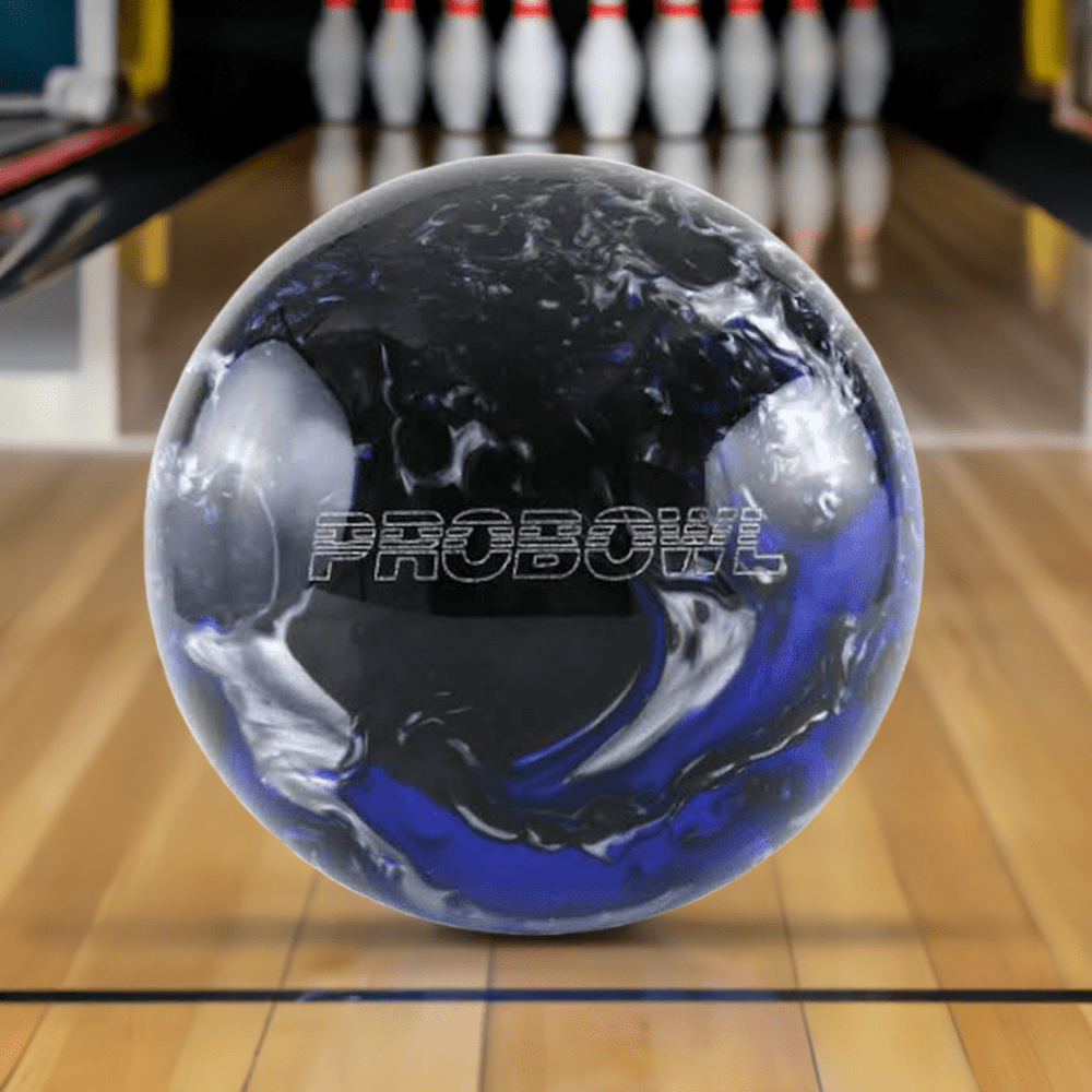 Pro Bowl Blue/Black/Silver Polyester Tenpin Bowling Ball UK