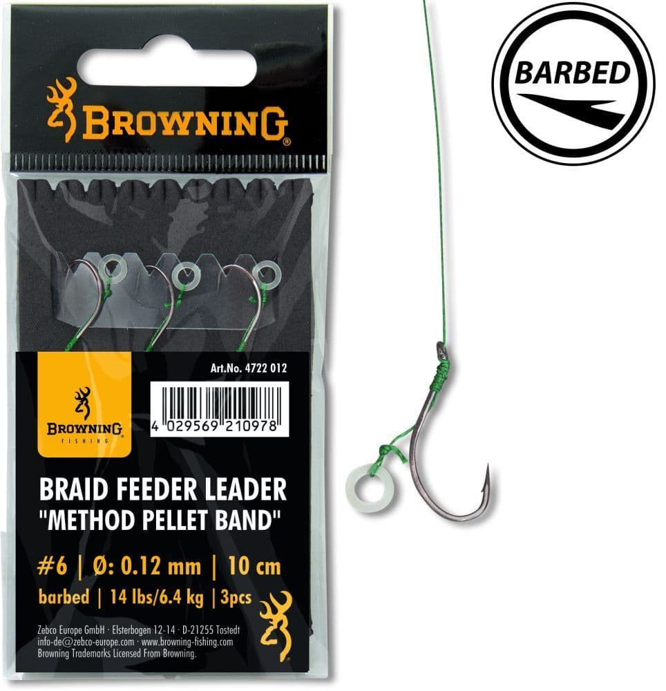 Browning 6 Braid Feeder Leader Method Pellet Band bronze 6 4kg / 14lbs