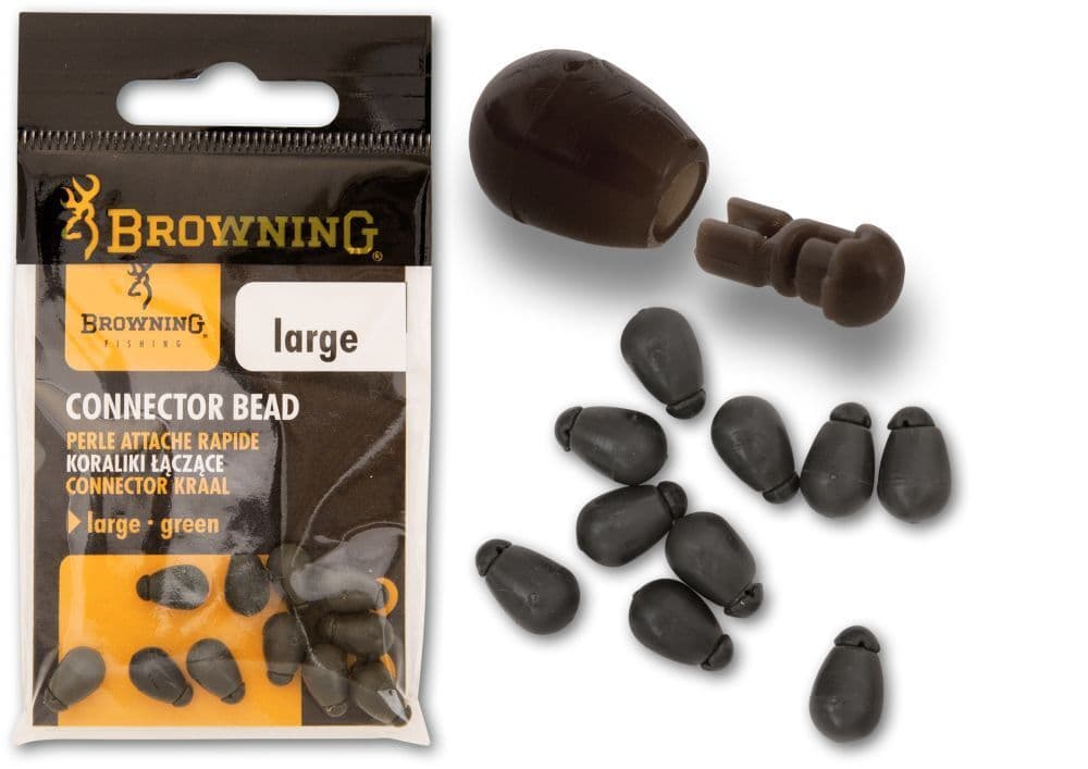 Browning green Connector Bead large 10 pcs