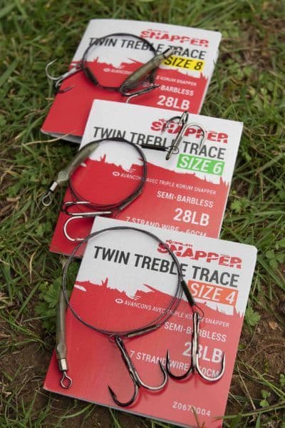 KORUM SNAPPER TWIN TREBLE TRACE 6