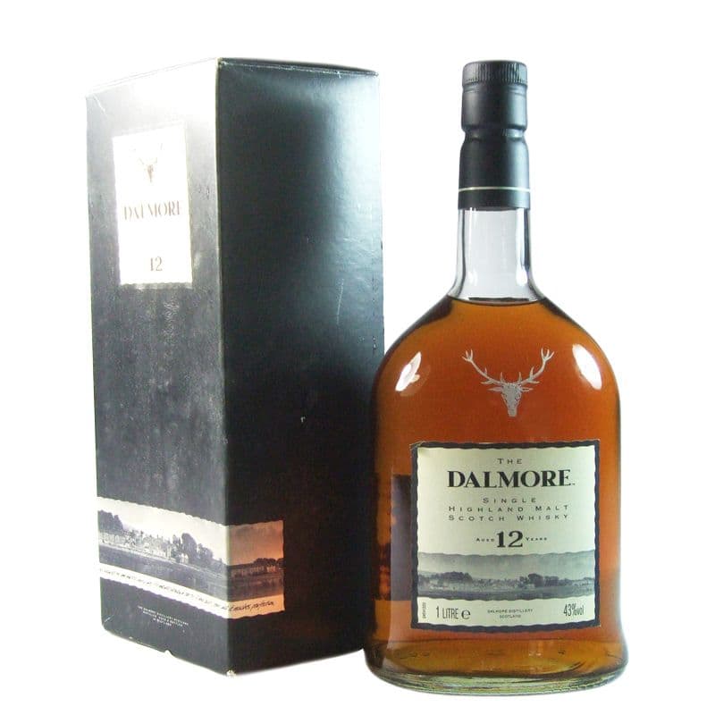 Dalmore 12 Year Old One Litre Bottling Old Presentation with Box