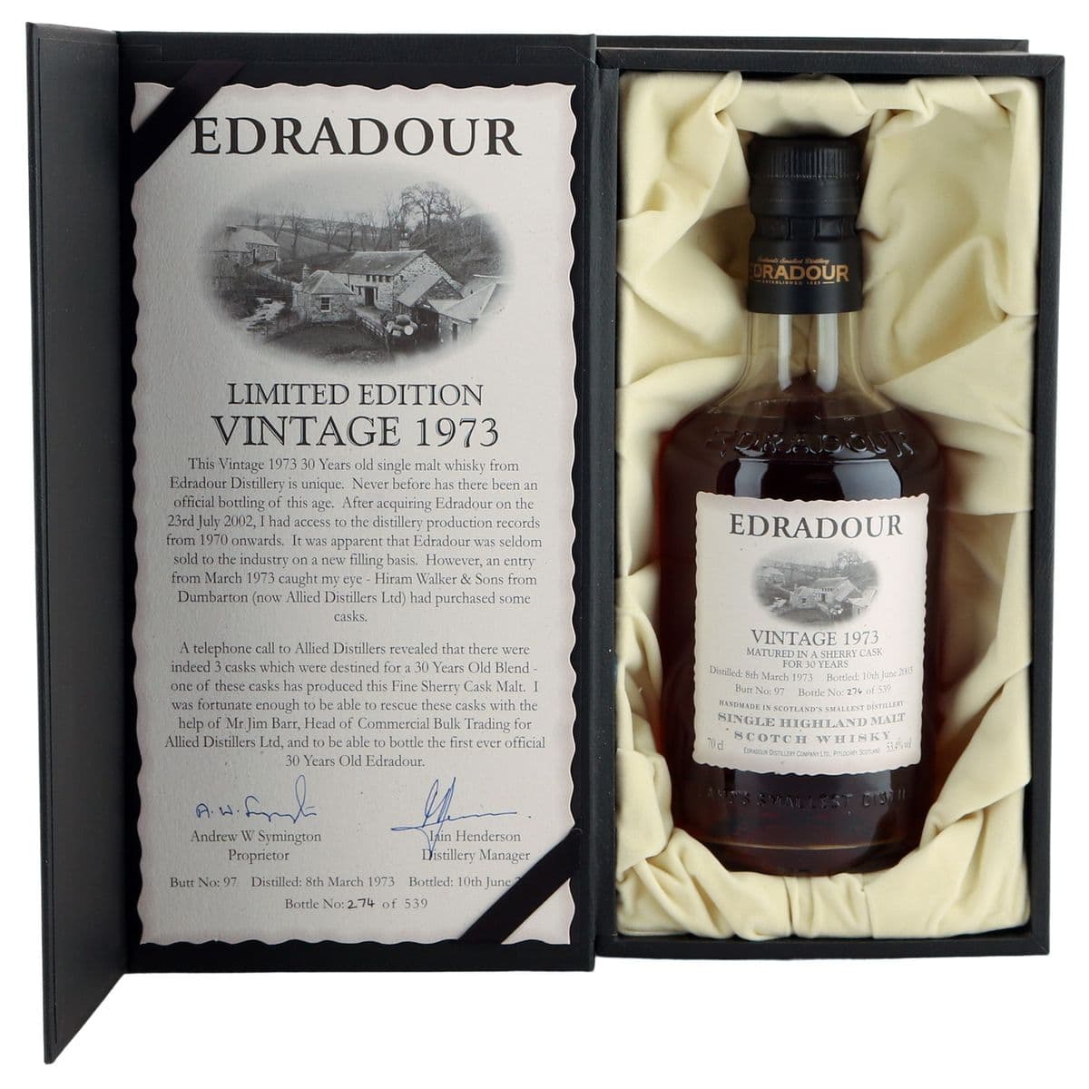 Edradour 1973 30 Year Old, Vintage 2003 - Cask 97 | The Whisky Vault