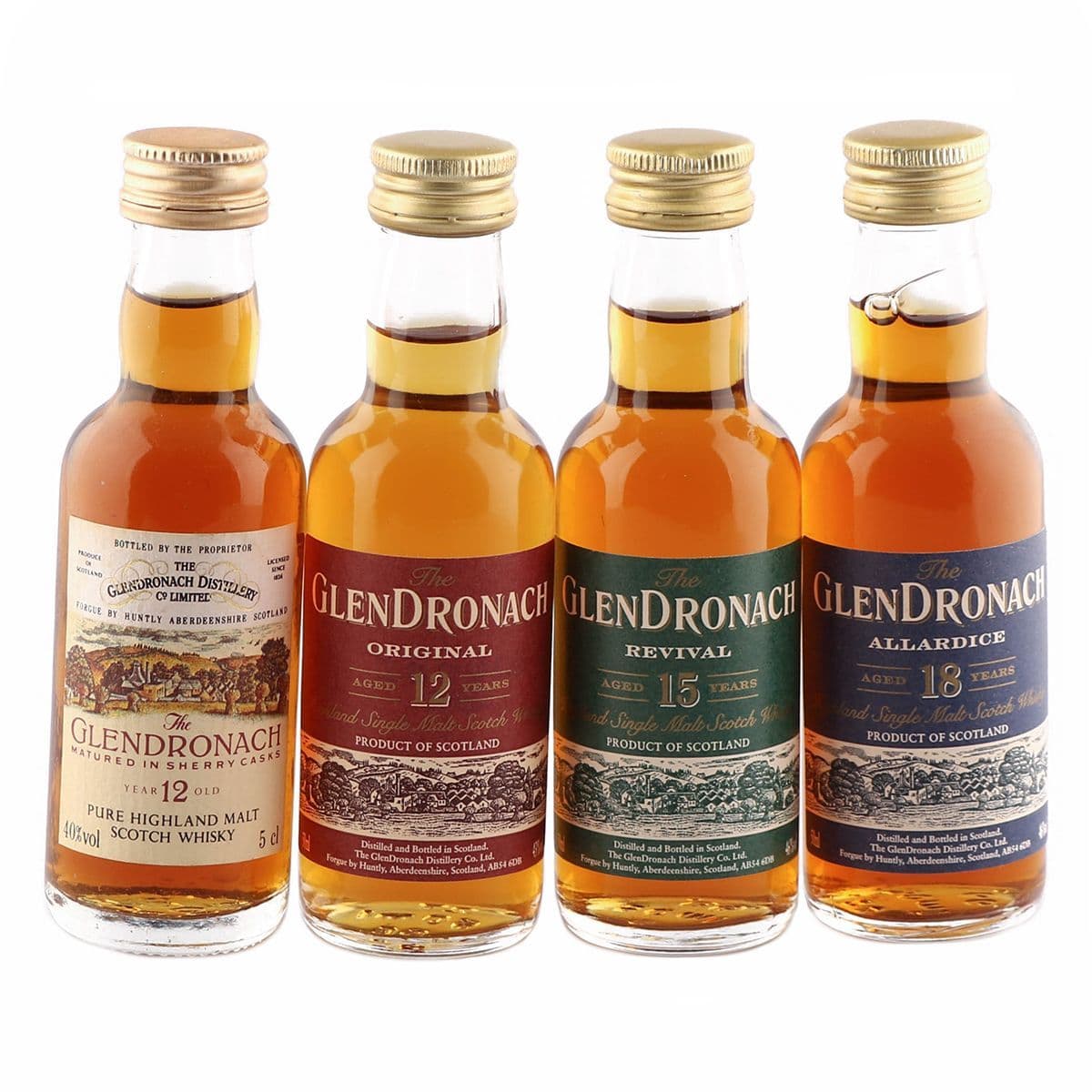 Glendronach Miniature Collection, Four 5CL | The Whisky Vault