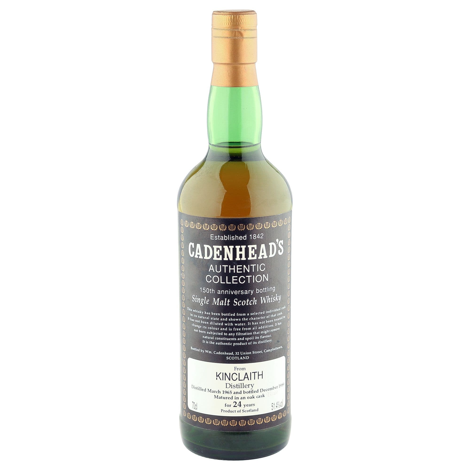 Kinclaith 1965 24 Year Old, Cadenhead's 150th | The Whisky Vault