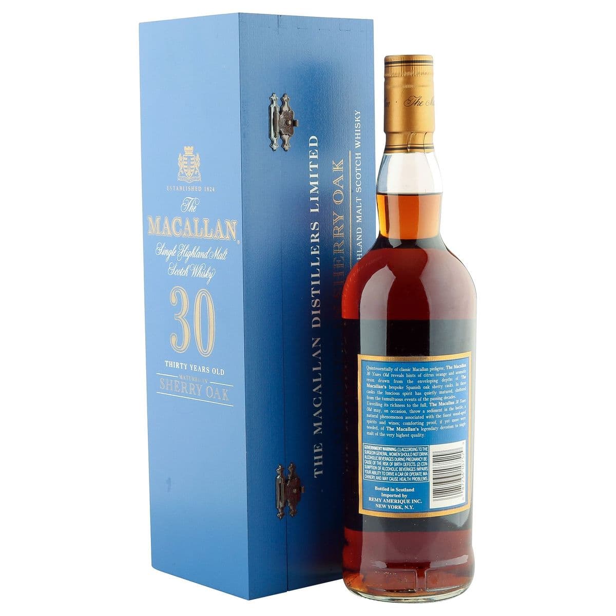 Macallan 30 Year Old Sherry Oak Blue Label The Whisky Vault