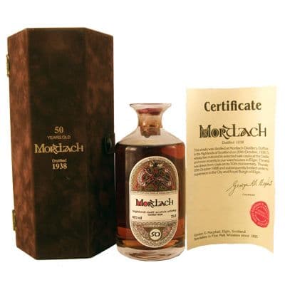 Mortlach 1938 50 Year Old with Presentation Case and COA