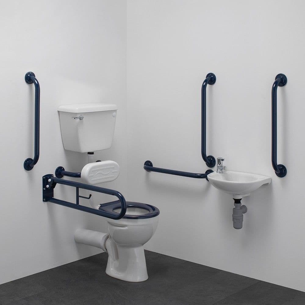 Budget Low Level Disabled Doc M Toilet Pack - Blue