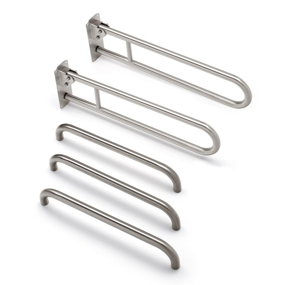 HL0-560BN CLASSIC Disabled Roseless SHOWER GRAB RAIL KIT - Brushed Nickel