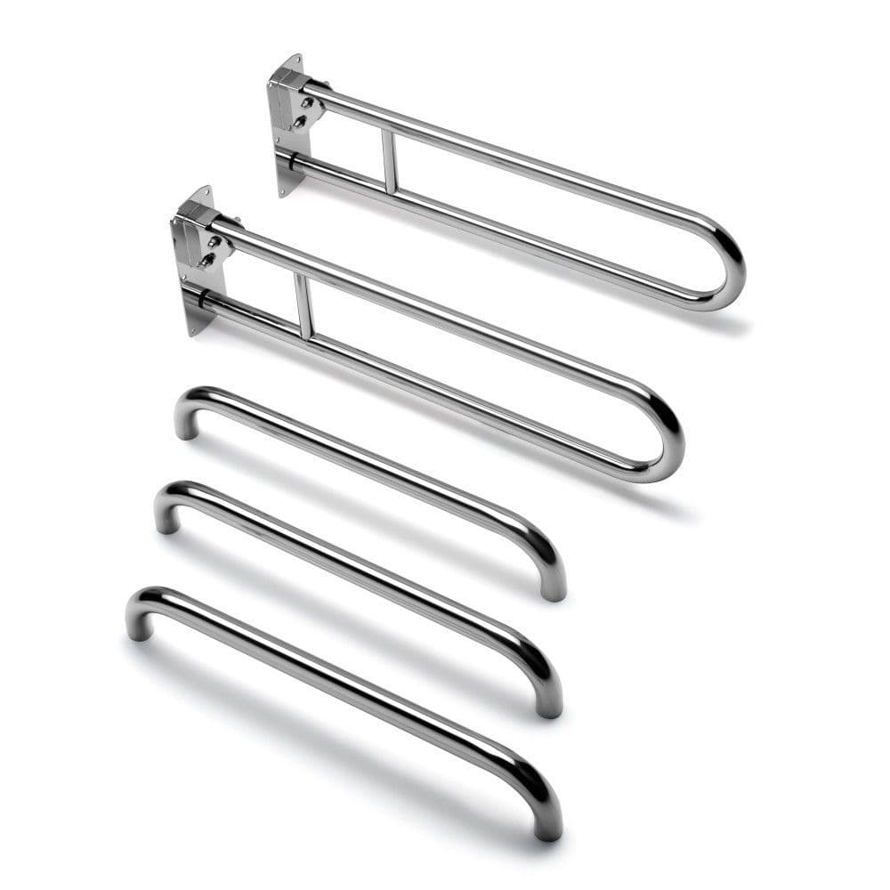 HL0-560CP Classic Disabled Roseless Shower Grab Rail Kit - Chrome