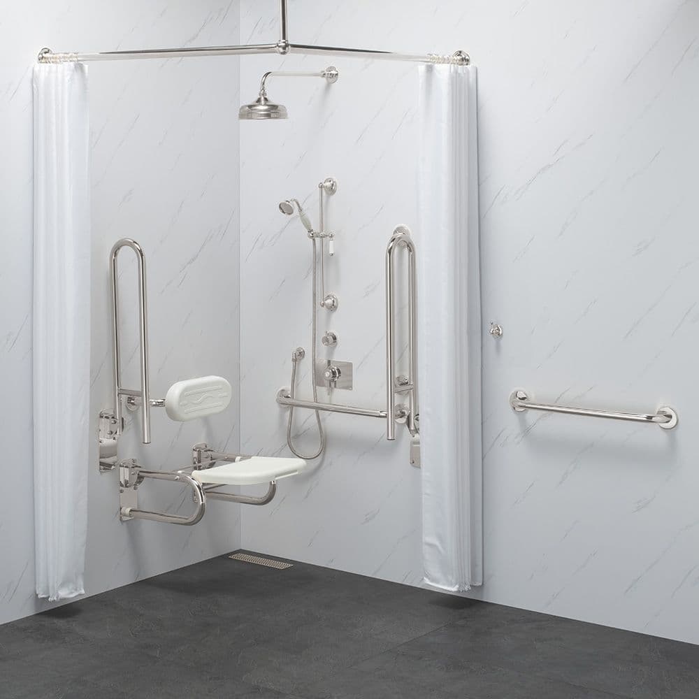 Classic DOC M / DDA Disabled Shower Pack & Fixed/Adjustable Shower Head ...