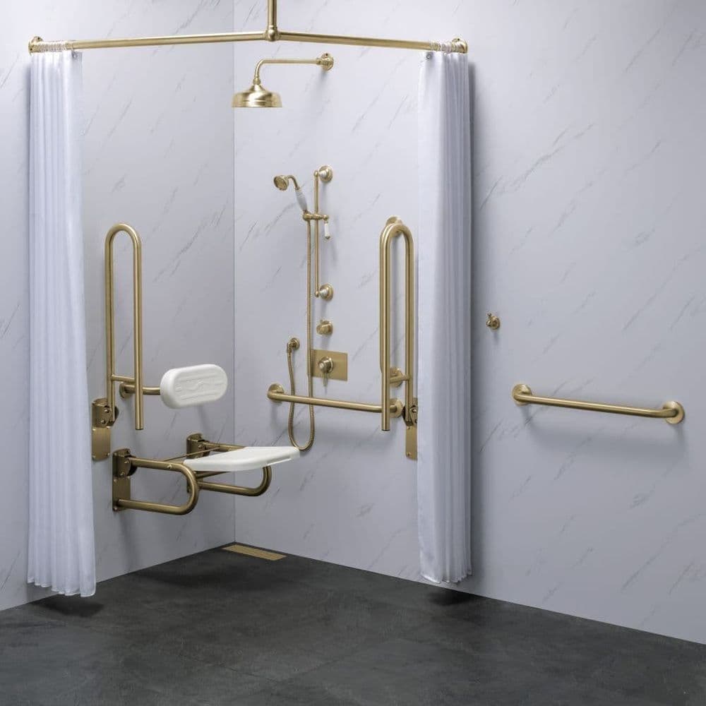 Classic DOC M / DDA Disabled Shower Pack & Fixed/Adjustable Shower Head ...