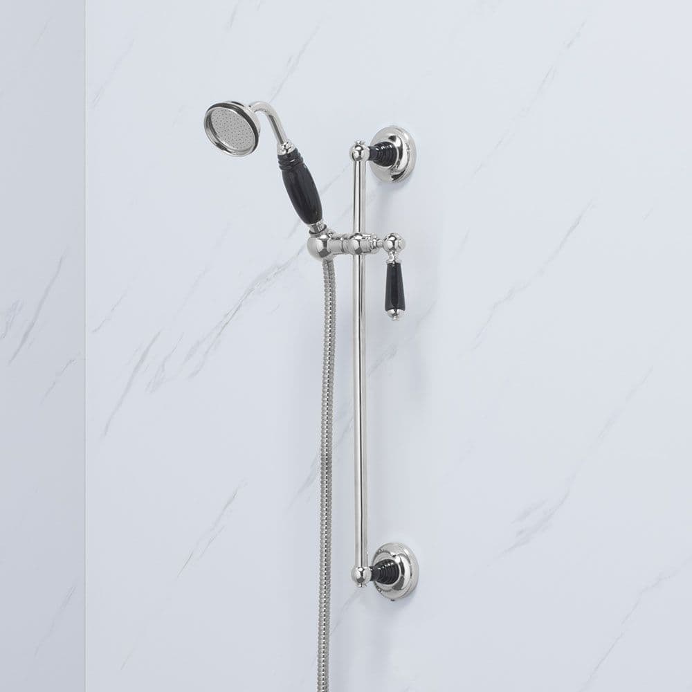CLASSIC TMV3 THERMOSTATIC SHOWER VALVE & ADJUSTABLE SHOWER HEAD - BLACK ...