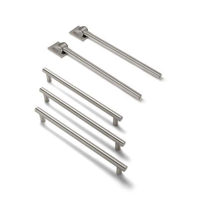 Contemporary Roseless Shower Grab Rail Kit in Brushed Stainless Steel