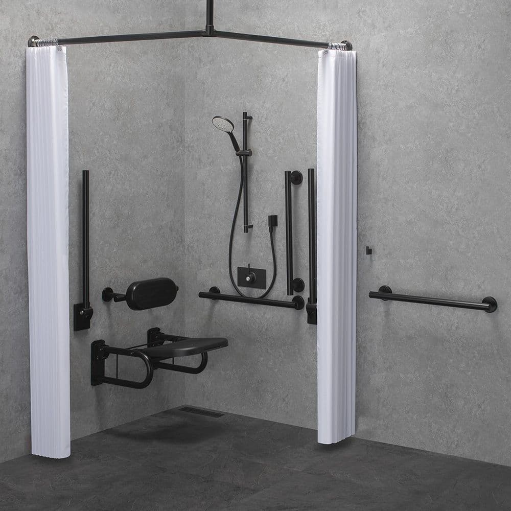 Deluxe Modern DOC M / DDA Disabled Shower Pack & Adjustable Shower Head ...
