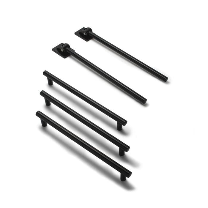 Deluxe Roseless Changing Room Grab Rail Pack in Matt Black