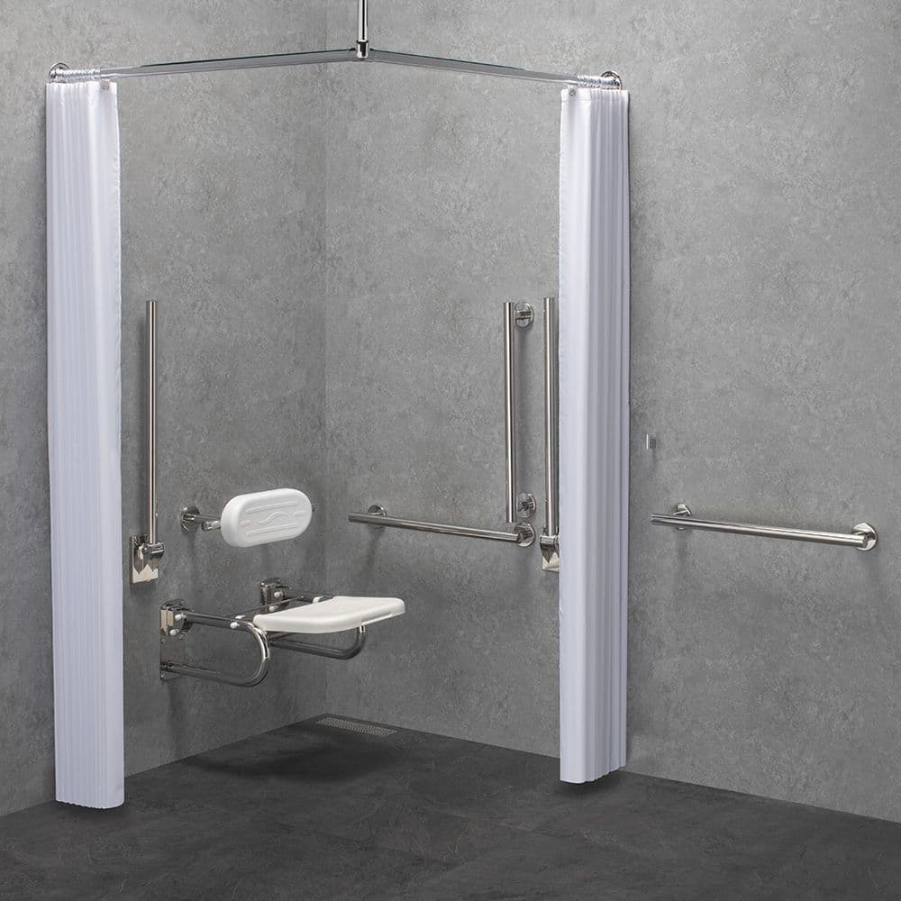 Designer DOC M / DDA Disabled Shower Pack & Curtains - Polished ...