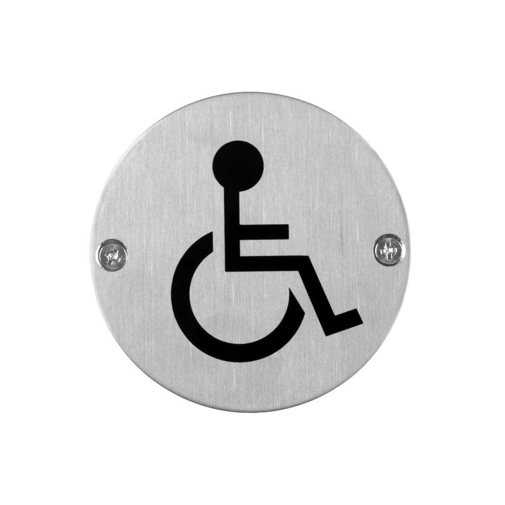 Disabled door sign in Stainless Steel
