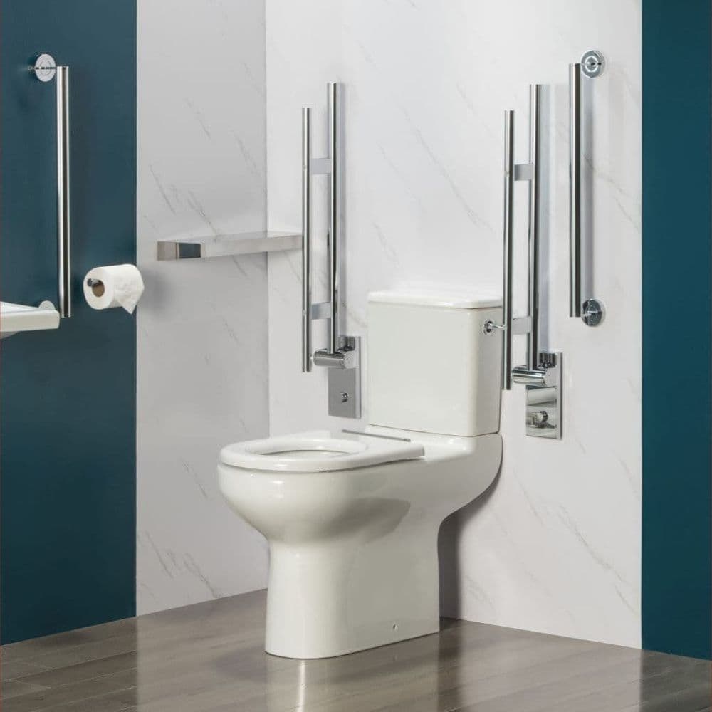Hotel & Care Removable Close-coupled WC Set Chrome