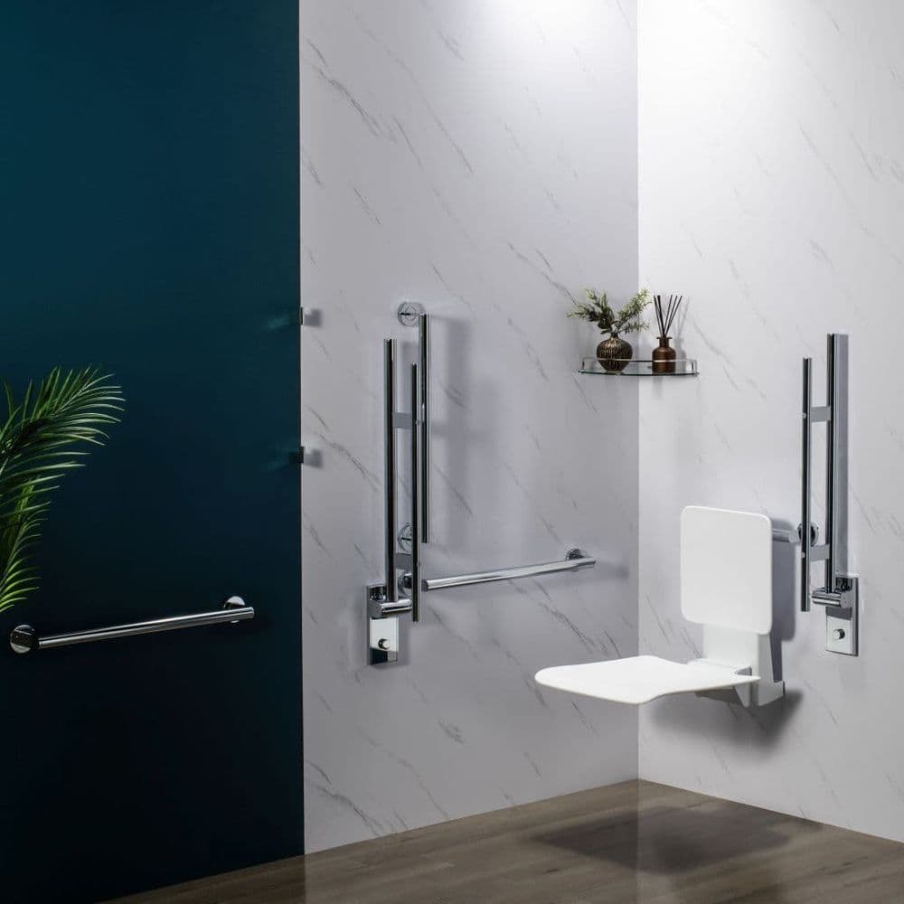 Hotel & Care Removable DDA Collection Changing Room Pack in Chrome