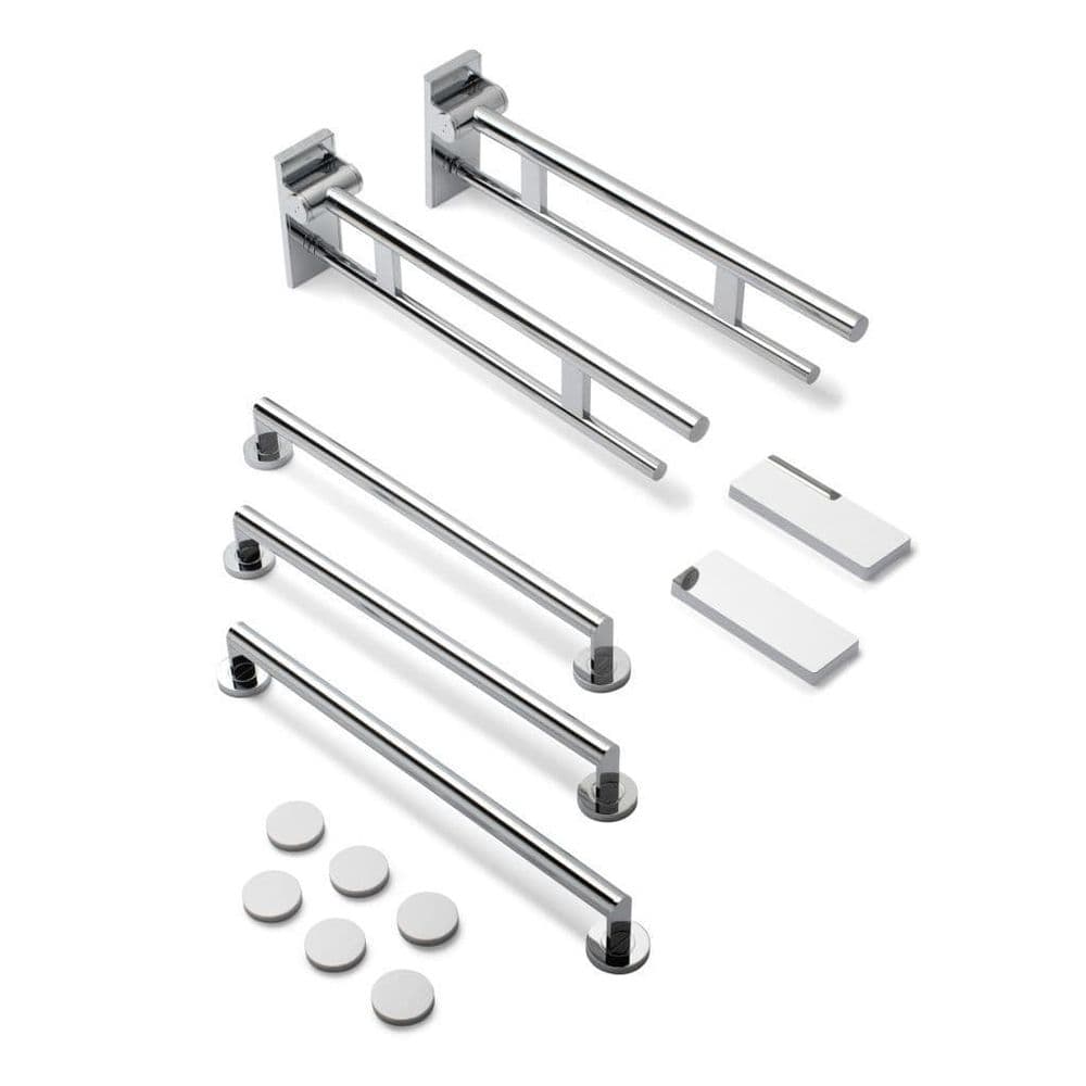 Hotel & Care Removable DDA Collection Shower Rail Pack in Chrome