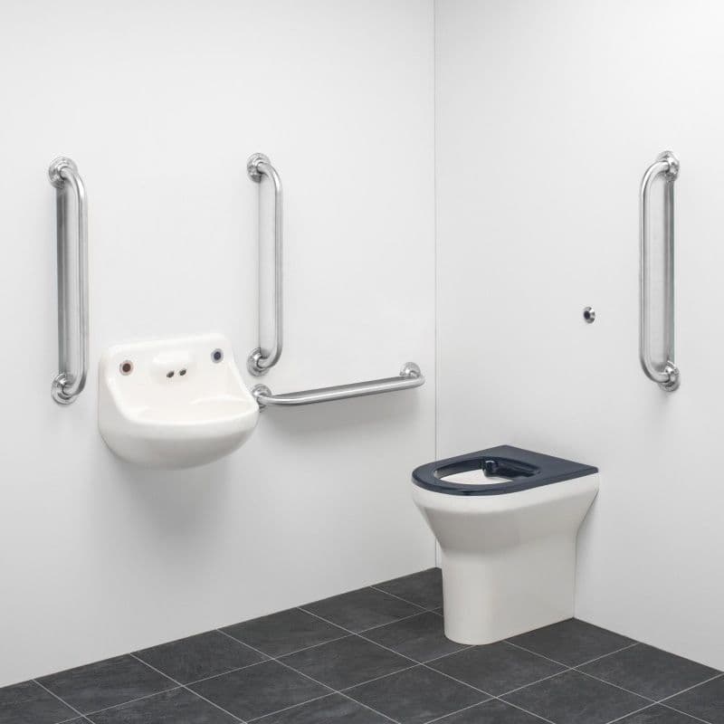 Ligature Resistant Disabled Toilet Pack - Stainless Steel