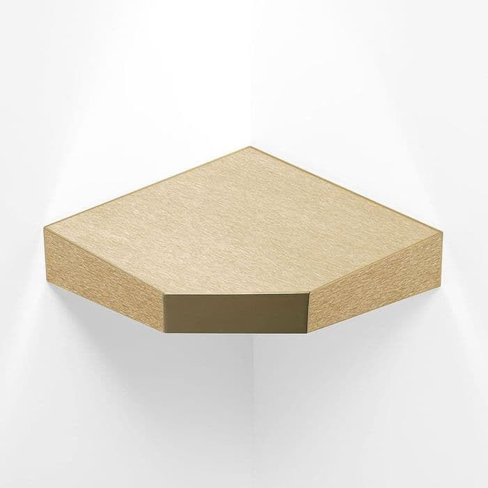 Luxury Doc M Corner Brushed Brass Colostomy Shelf