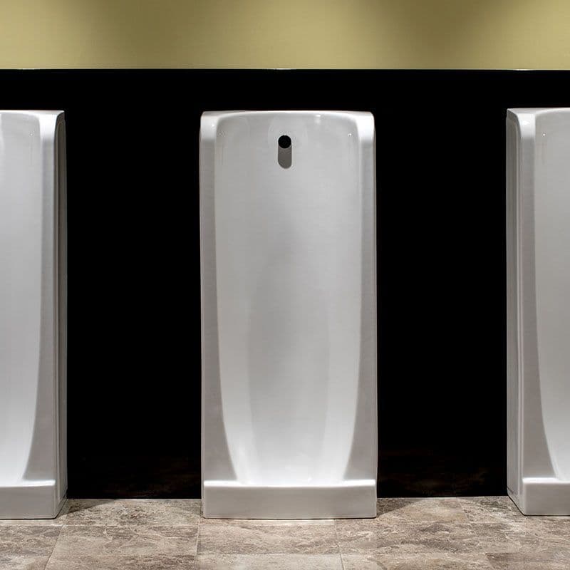 Niagara Back Inlet Urinal - White Stainless Steel finish