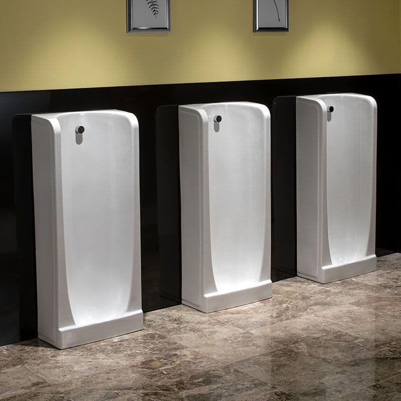 Niagara Back Inlet Urinal - White Stainless Steel finish